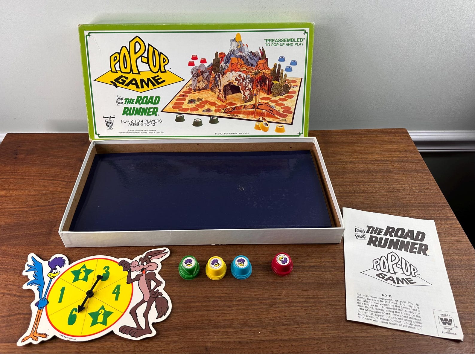 Vintage 1982 Pop up the Road Runner Board Game by Whitman - Complete - Etsy