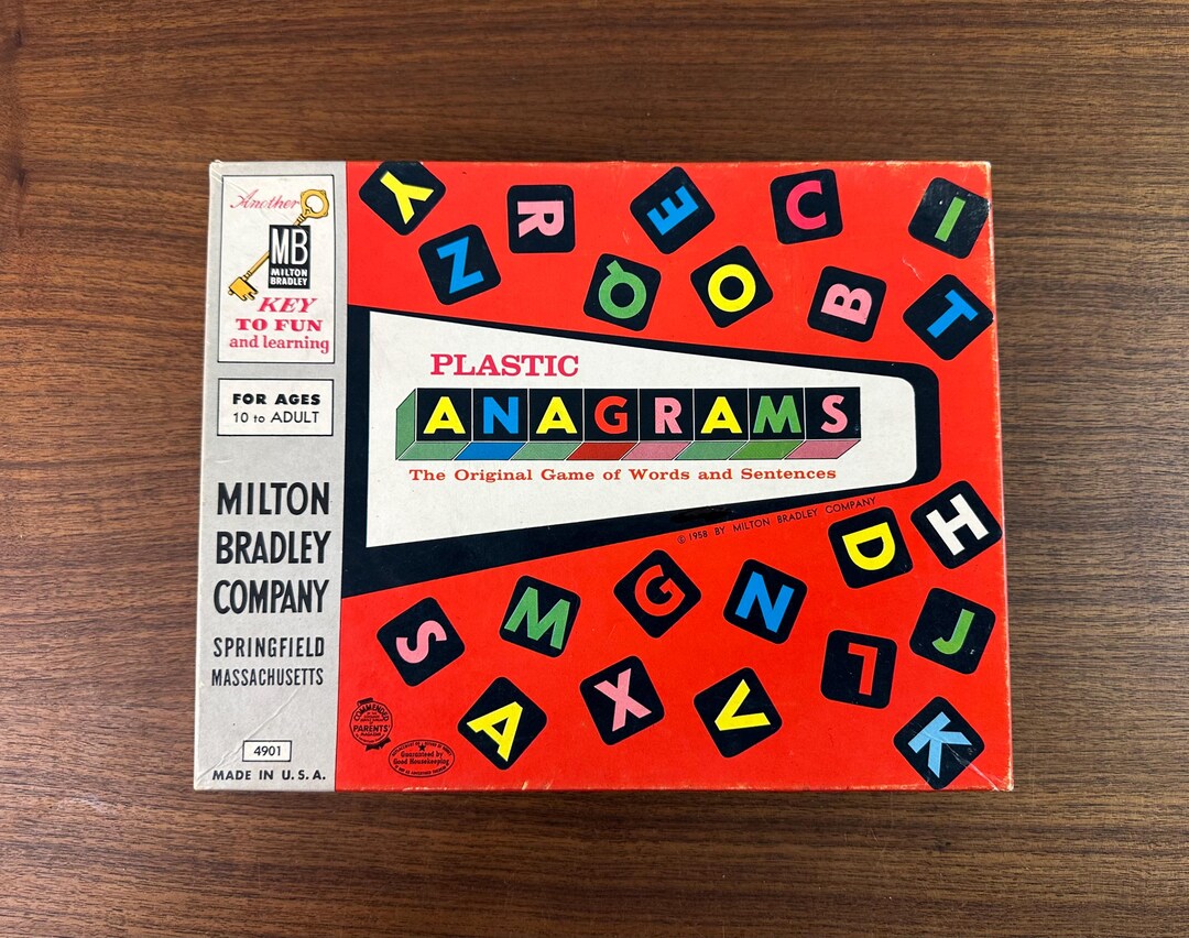 Vintage 1958 Plastic ANAGRAMS Game by Milton Bradley - Complete - Etsy