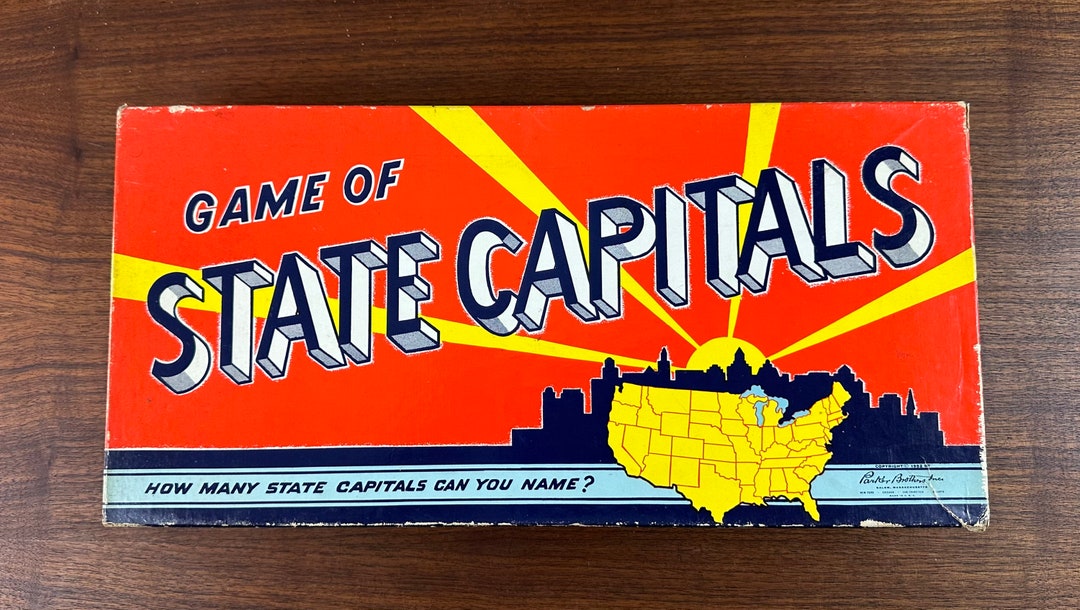 Vintage 1952 Game of State Capitals Game by Parker Brothers - Two ...