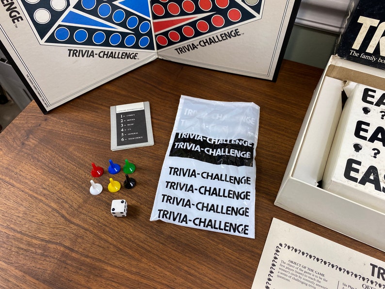 Vintage 1984 Trivia-challenge Complete With Easy and Difficult - Etsy