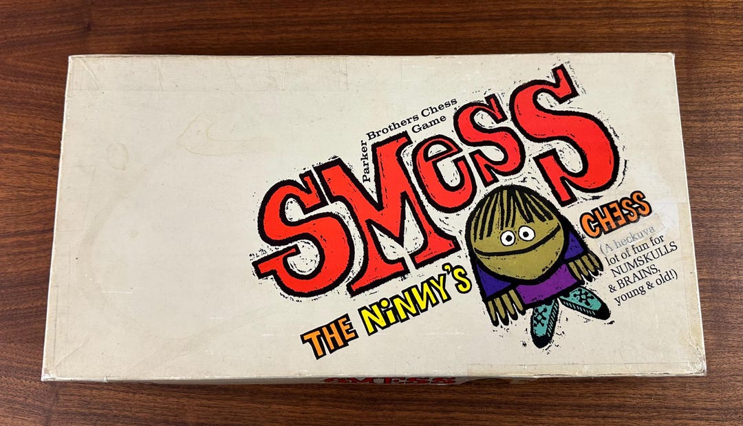 Vintage 1970 Smess - the Ninny's Chess Game by Parker Brothers & Rueben ...