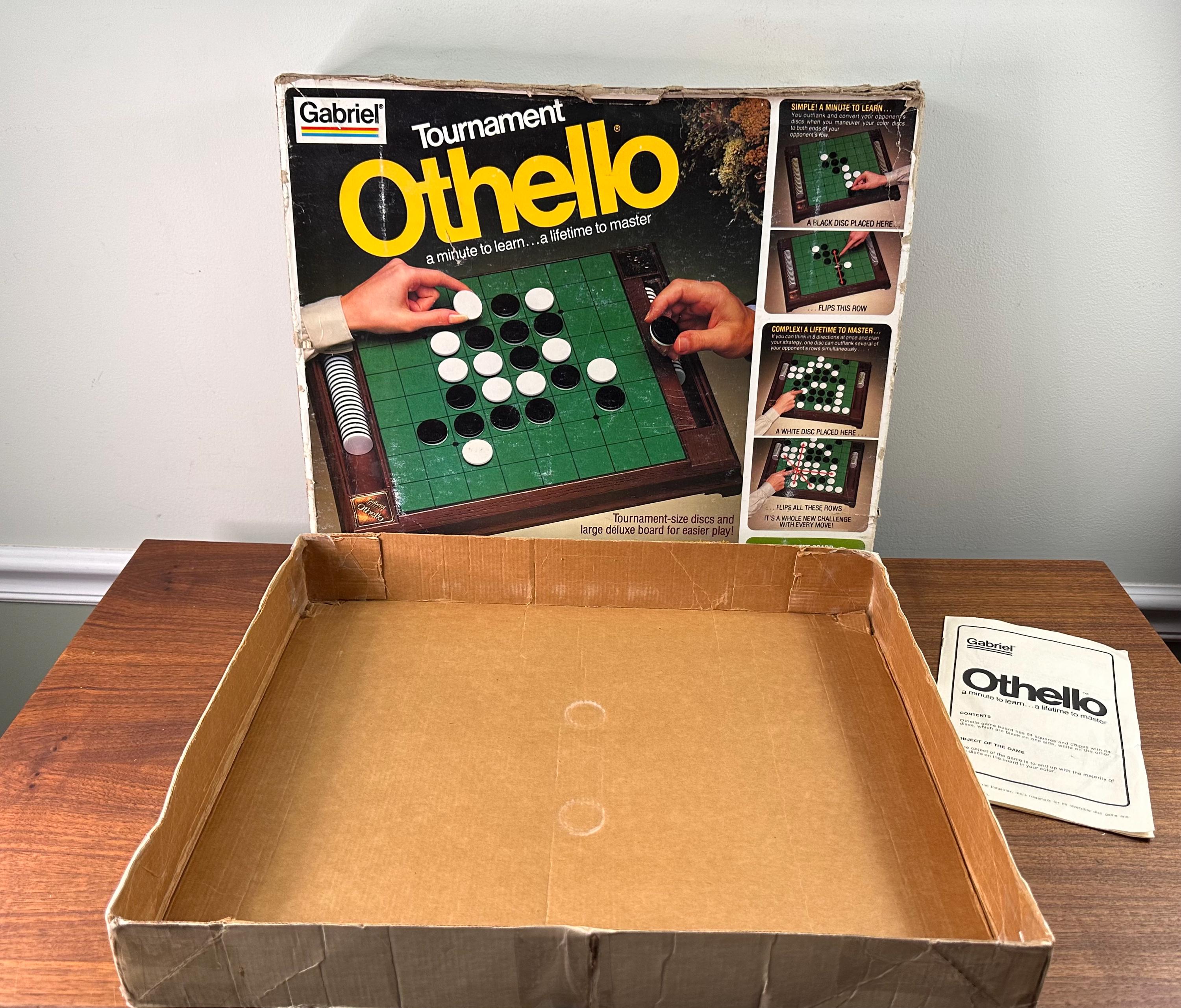 Vintage 1977 Large Deluxe Othello Board Game - Complete With 64 ...