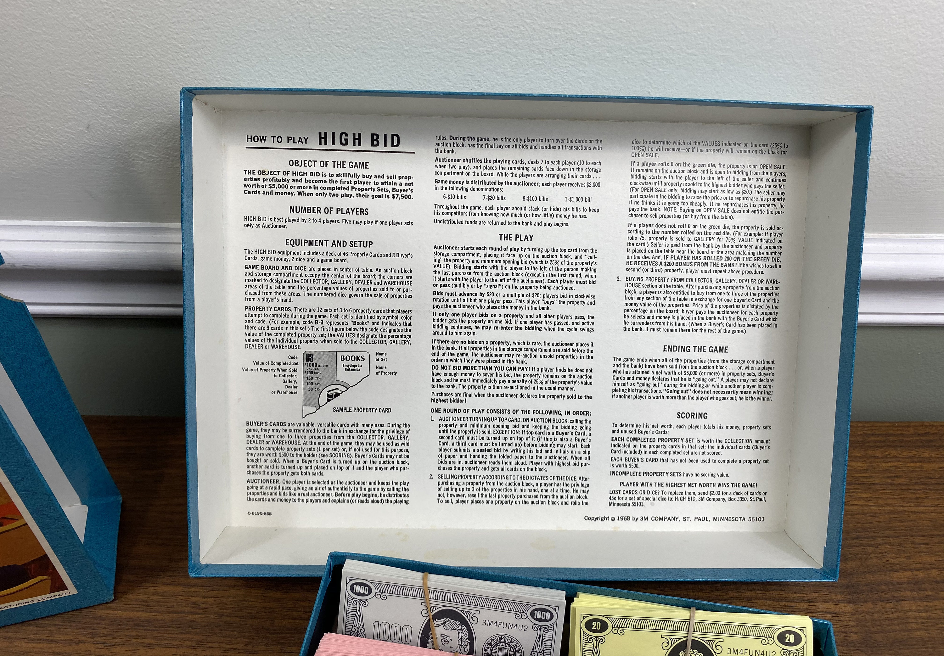 Vintage 1965 High-Bid The Auction Game 3M Bookshelf Game | Etsy