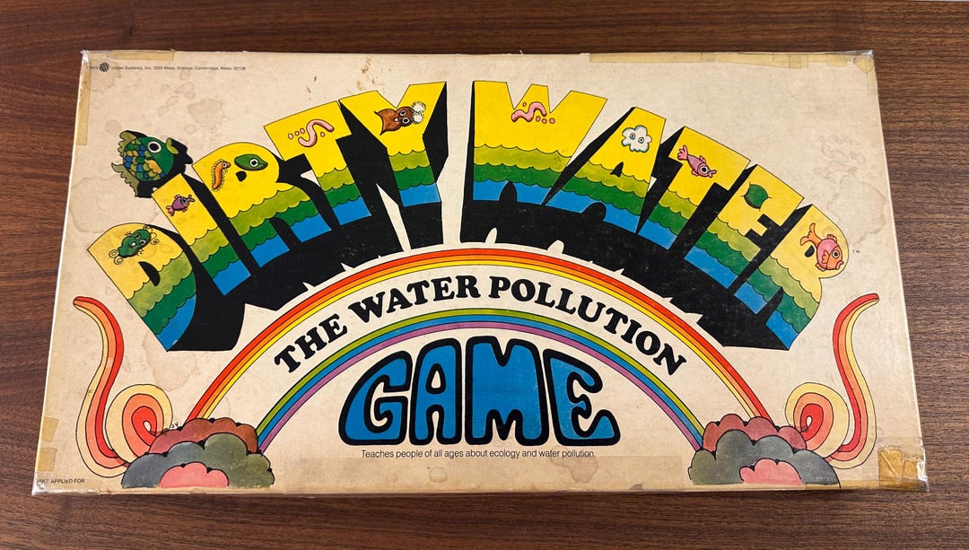 Vintage 1970 Dirty Water - the Water Pollution Board Game - Complete ...