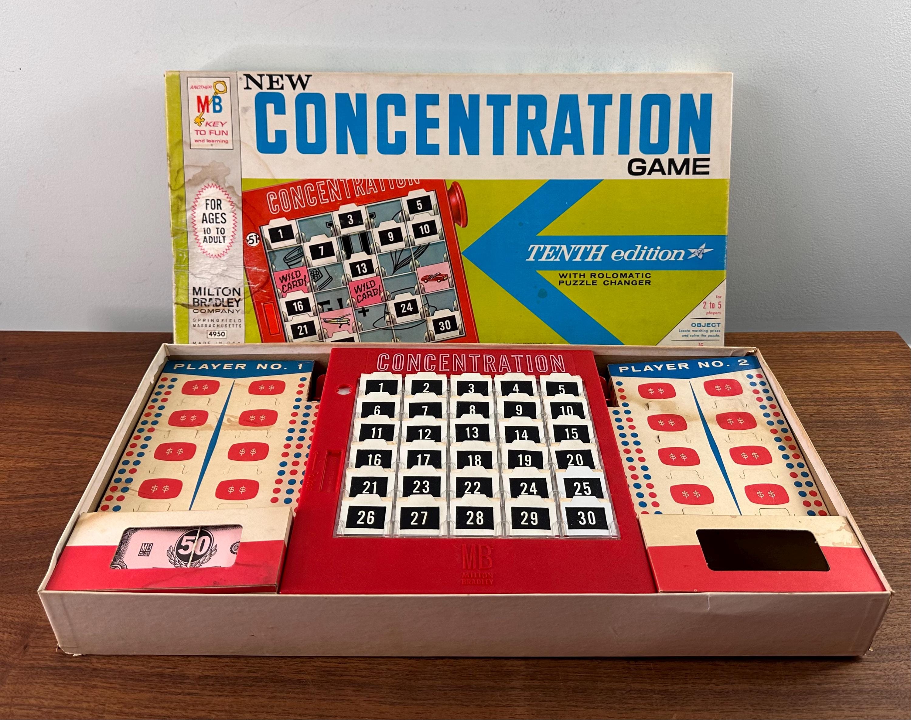 Vintage 1966 Concentration Board Game - Complete 10th Edition - Box ...