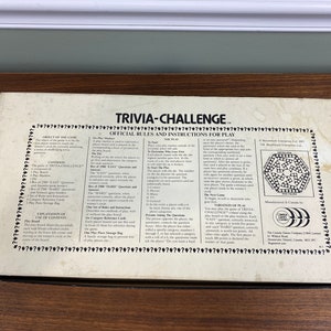 Vintage 1984 Trivia-challenge Complete With Easy and Difficult ...