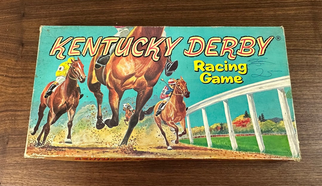 Vintage 1961 Kentucky Derby Racing Game by Whitman Complete With All 7 ...