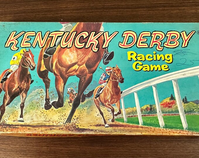 Vintage 1961 Kentucky Derby Racing Game by Whitman - Complete With All ...