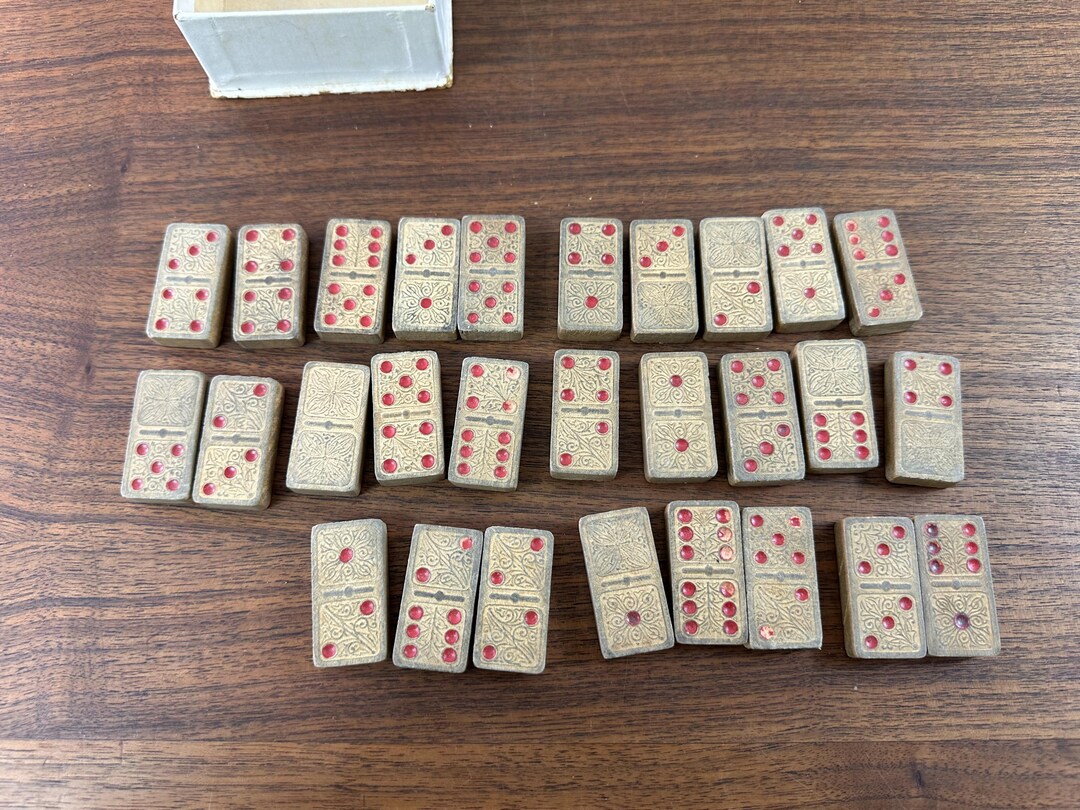 Antique Victorian Dominoes Set: 1880s Embossing Company Patented - Etsy