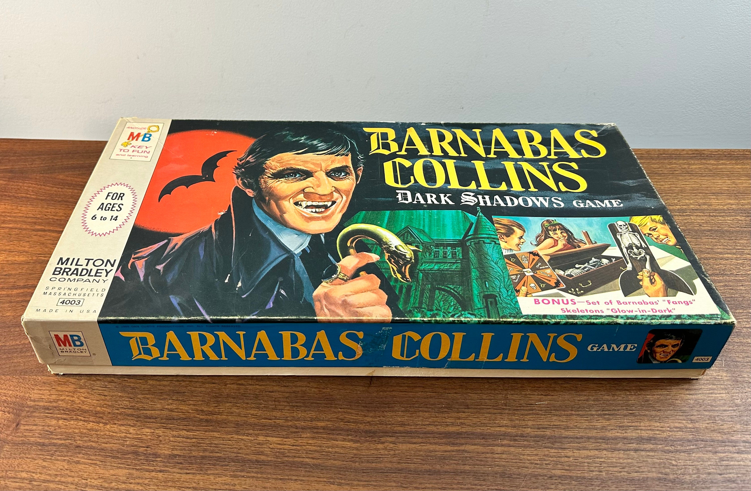 Vintage 1969 Barnabas Collins Dark Shadows Game by Milton Bradley ...