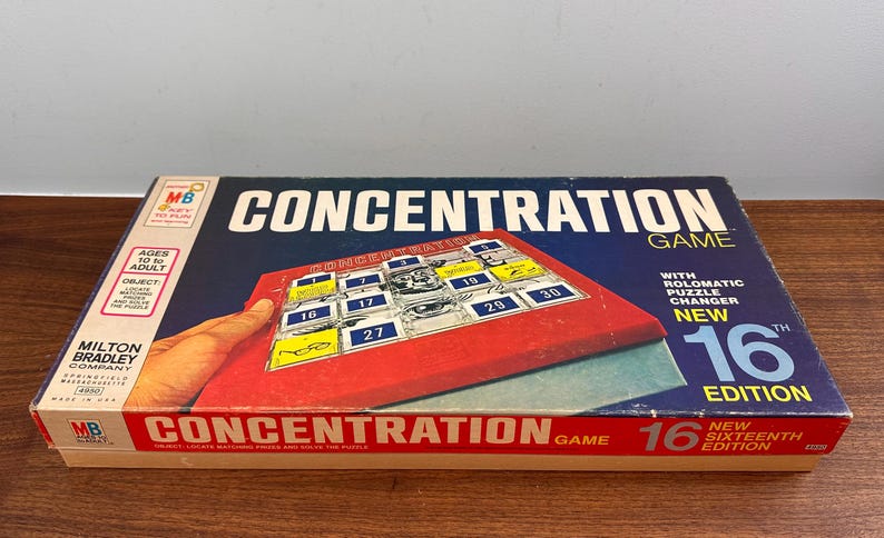 Vintage 1973 Concentration Board Game - Complete 16th Edition ...