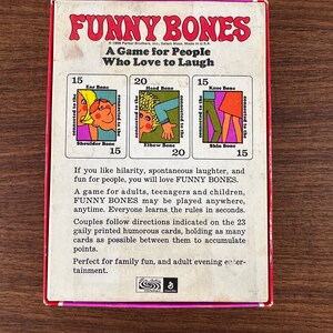 Vintage 1968 Funny Bones Card Game by Milton Bradley - Etsy