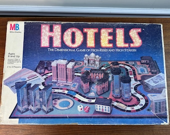 Vintage 1987 Hotels Board Game by Milton Bradley - Game Complete - Good ...