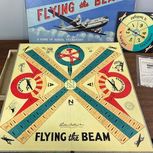 Vintage 1941 Fly the Beam - Aviation Navigation Game by Parker Brothers ...
