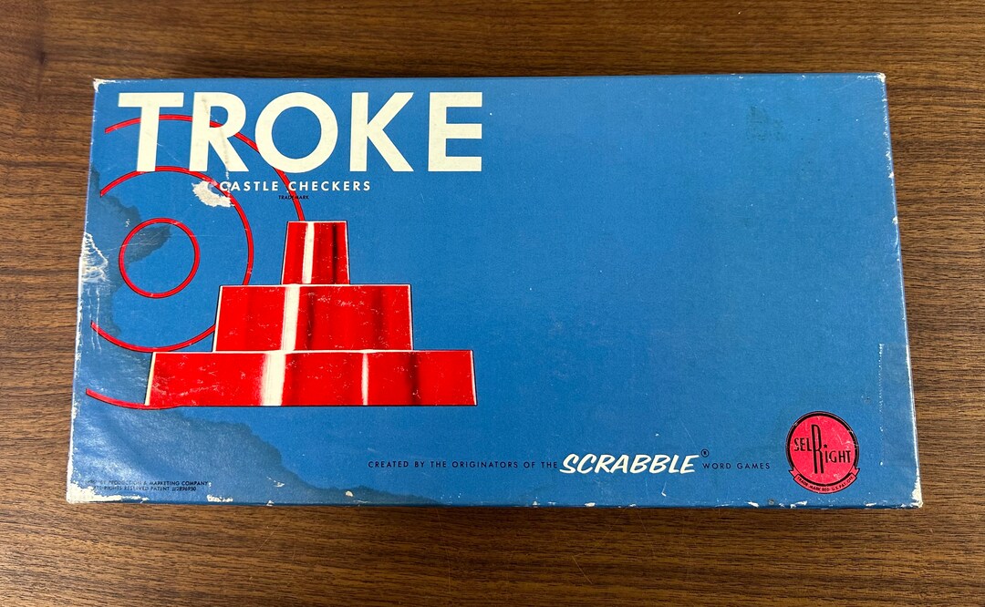 Vintage 1961 TROKE Castle Checkers Game by Selchow & Righter - Etsy