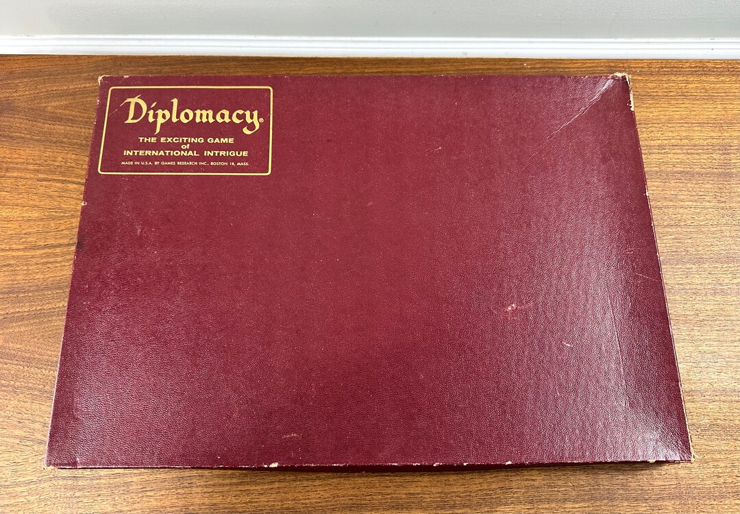 Vintage 1971 Diplomacy tabletop Edition Board Game by Avalon Hill Wood ...