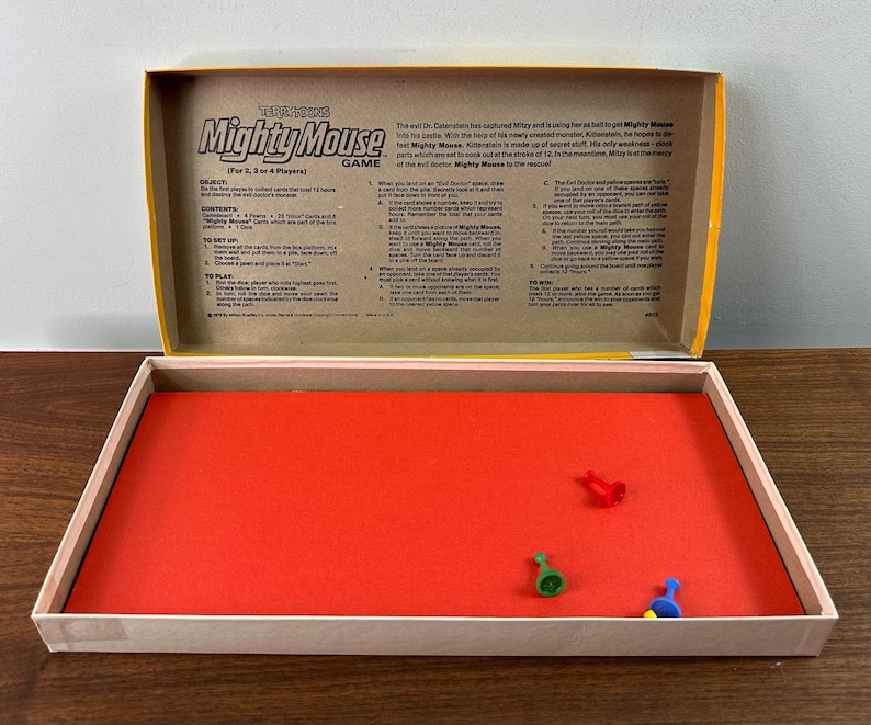 Vintage 1978 Mighty Mouse Terrytoons Game by Milton Bradley - Complete ...