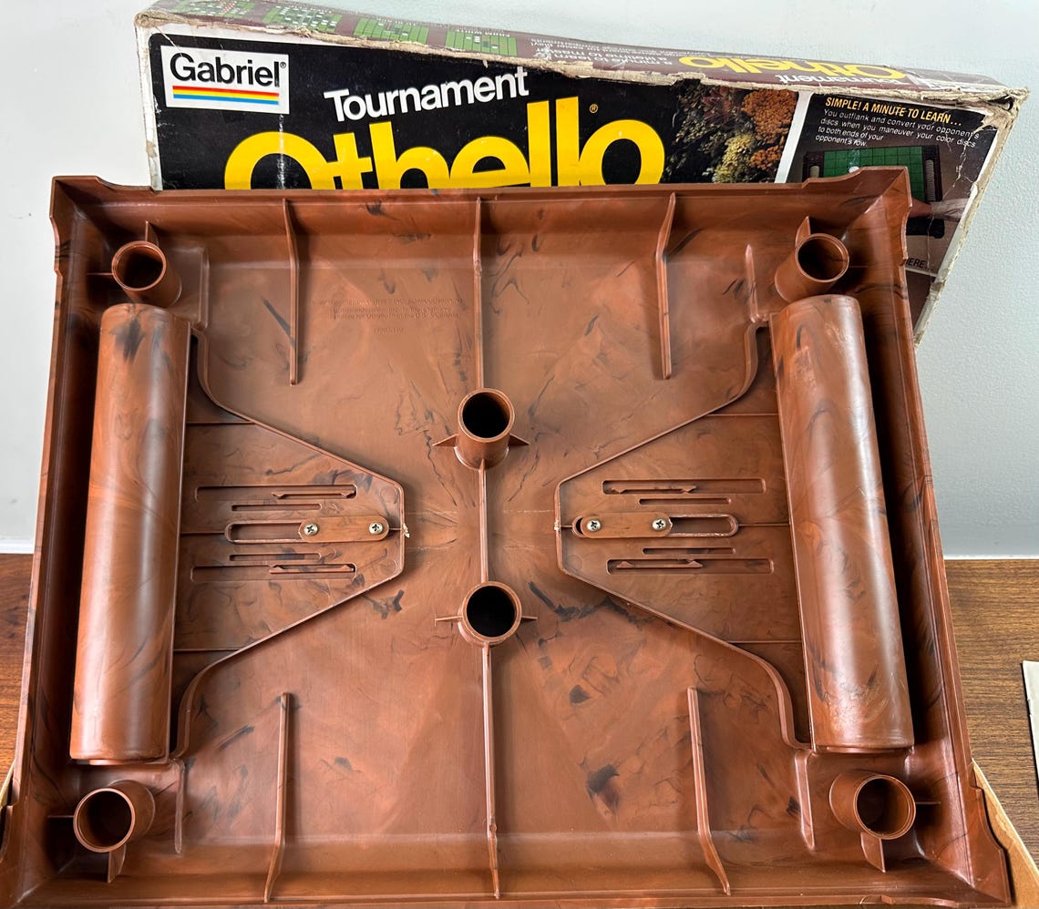 Vintage 1977 Large Deluxe Othello Board Game - Complete With 64 ...