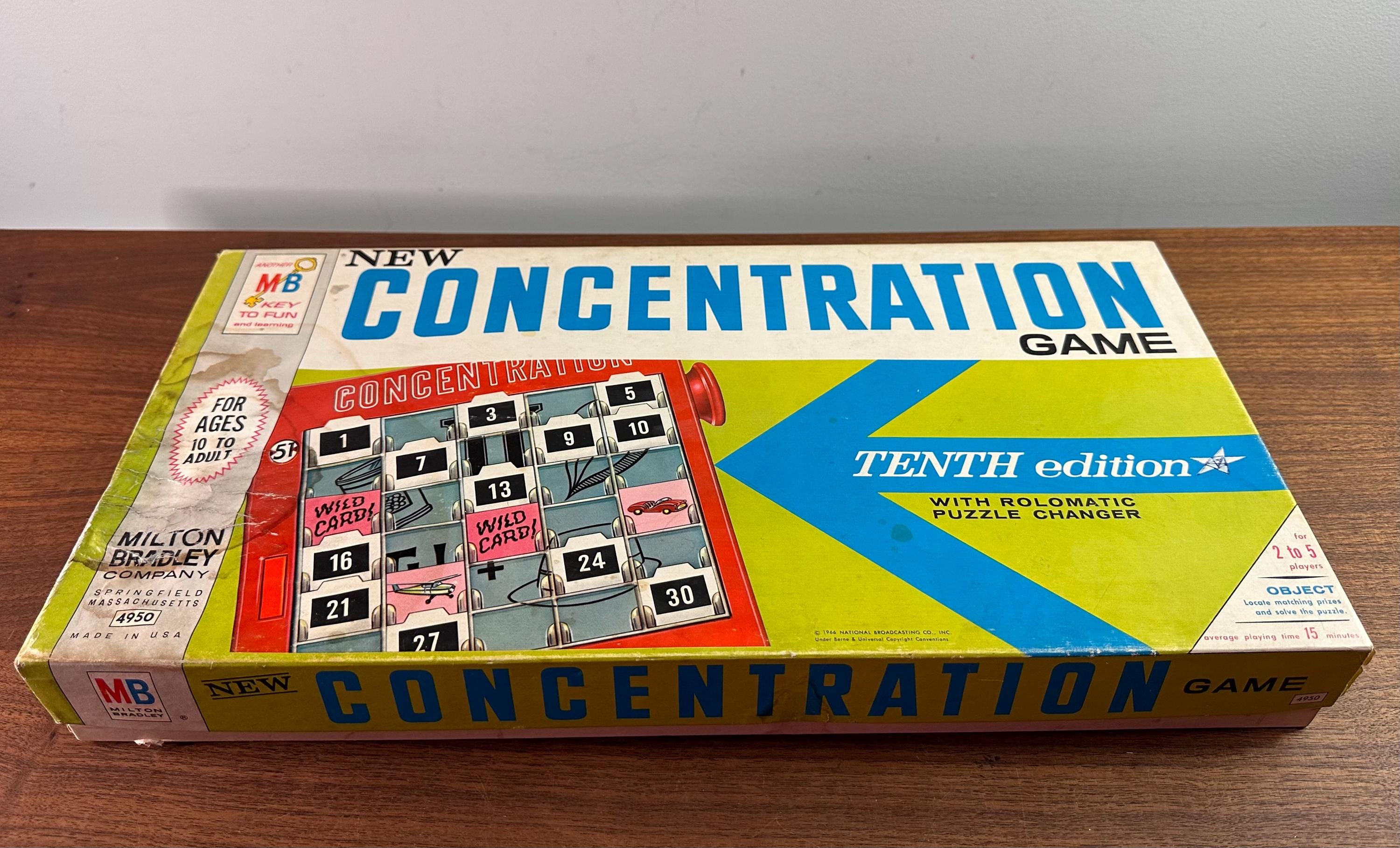 Vintage 1966 Concentration Board Game - Complete 10th Edition - Box ...