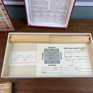 Vintage 1955 Dutch Edition of the Word Game Scrabble Complete Excellent ...