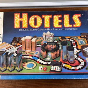 Vintage 1987 Hotels Board Game by Milton Bradley - Game Complete - Good ...