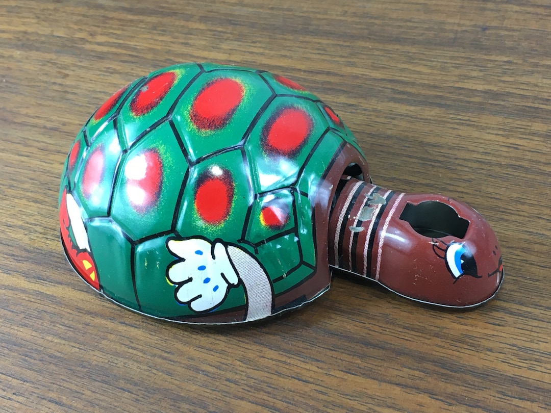 Vintage KKS Tin Friction Toy Turtle - Made in Japan - Etsy