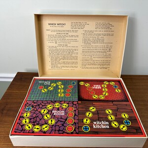 Vintage 1971 Which Witch Board Game - Complete (older Version With Non ...