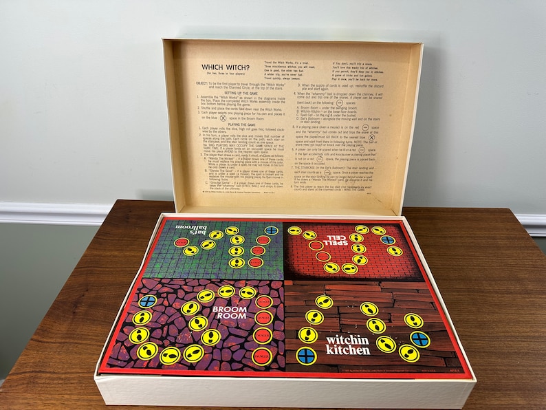 Vintage 1971 Which Witch Board Game Complete older Version - Etsy