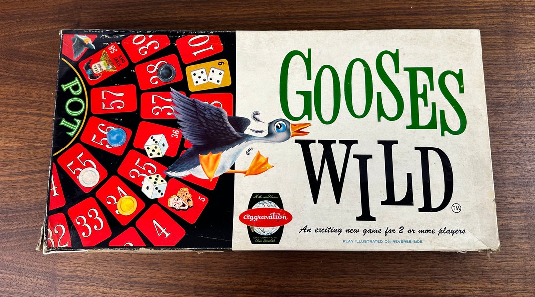 Vintage 1966 Gooses Wild Board Game - Complete - Box Condition Issues ...
