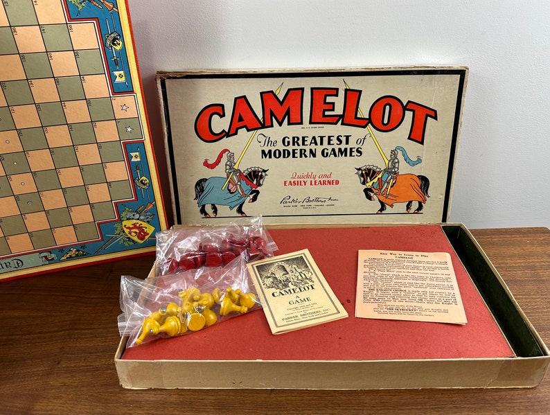 Vintage 1930 Camelot Board Game by Parker Brothers - Complete - Etsy