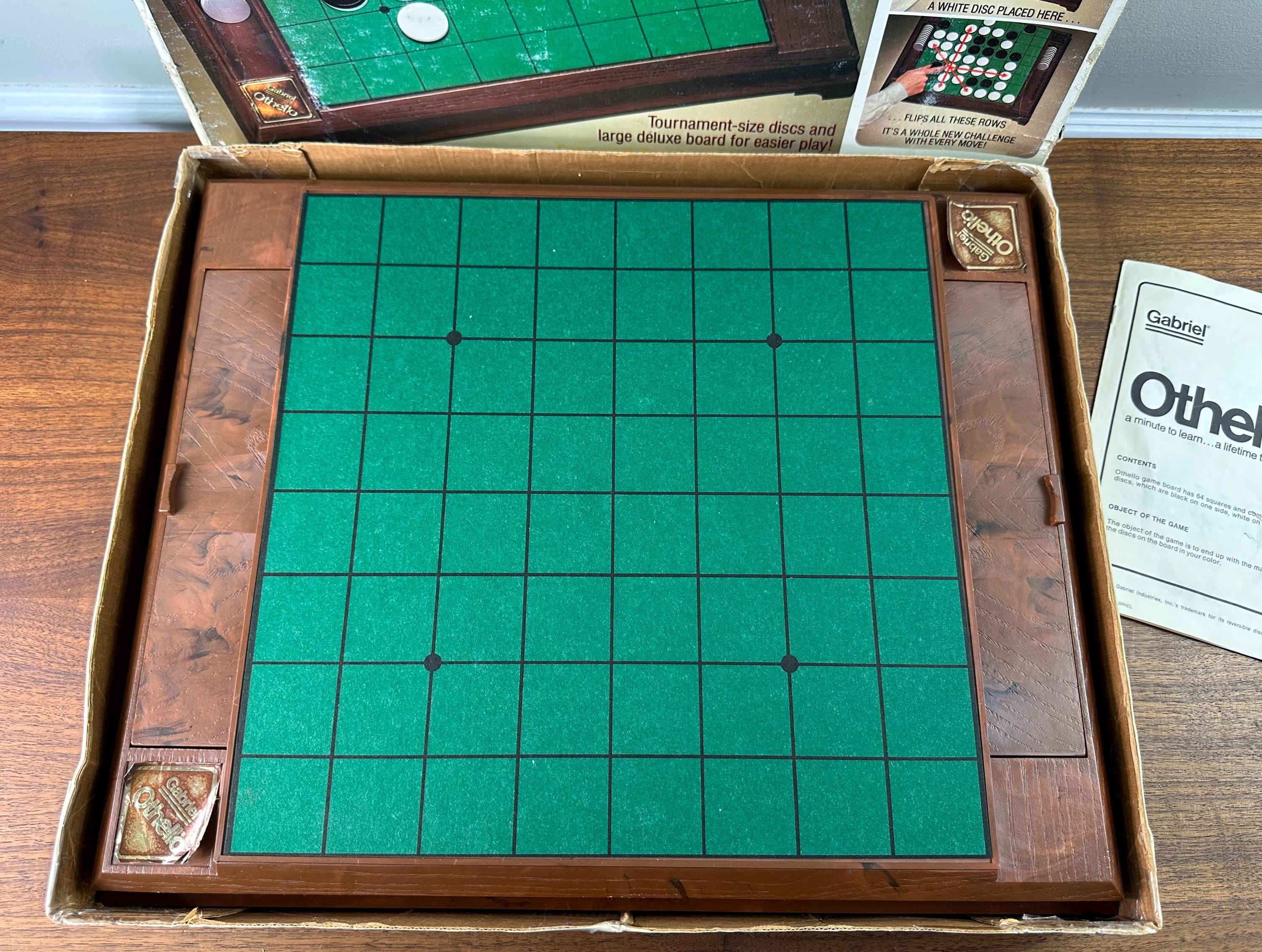Vintage 1977 Large Deluxe Othello Board Game - Complete With 64 ...