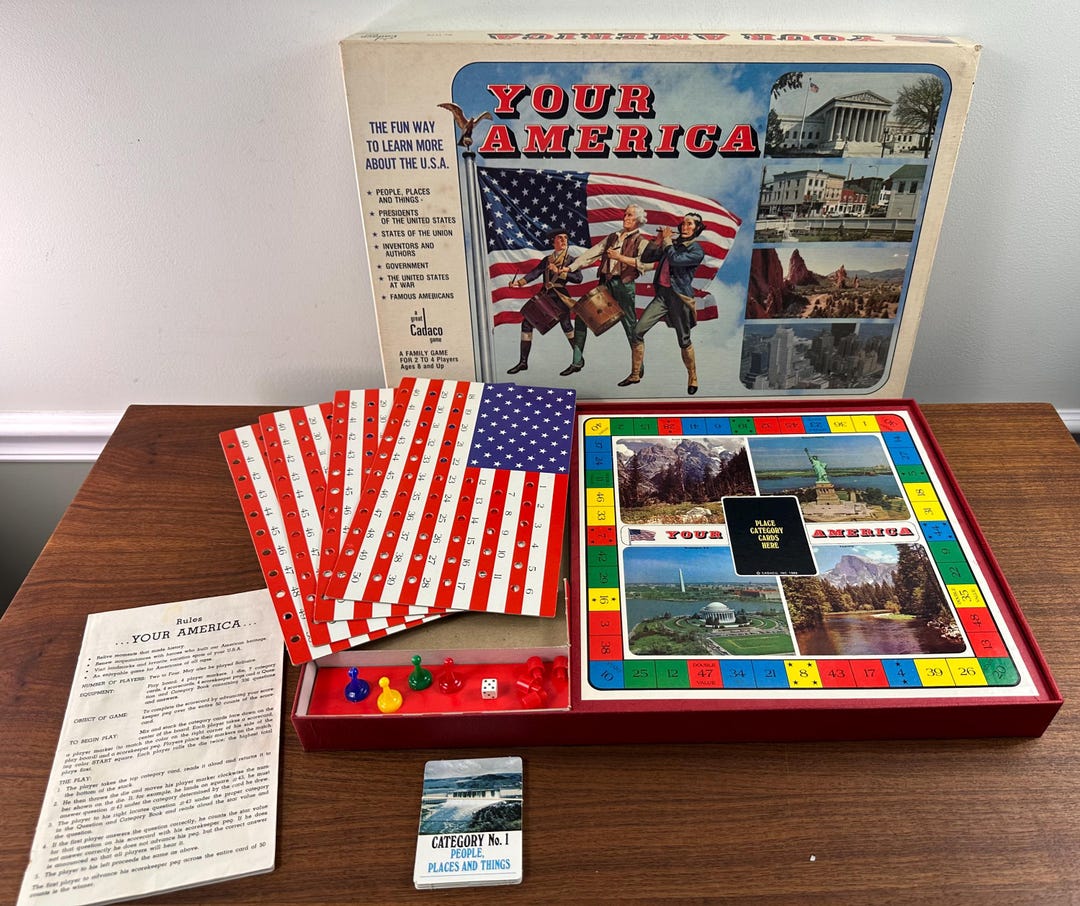 Vintage 1970 Your America Board Game by Cadaco Complete Shows Wear - Etsy