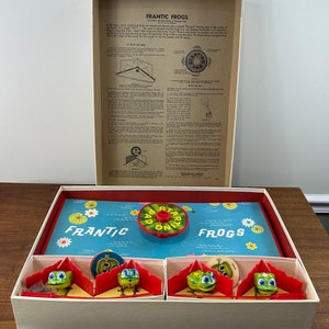 Vintage 1965 Frantic Frogs Wind up Board Game - Complete - Etsy