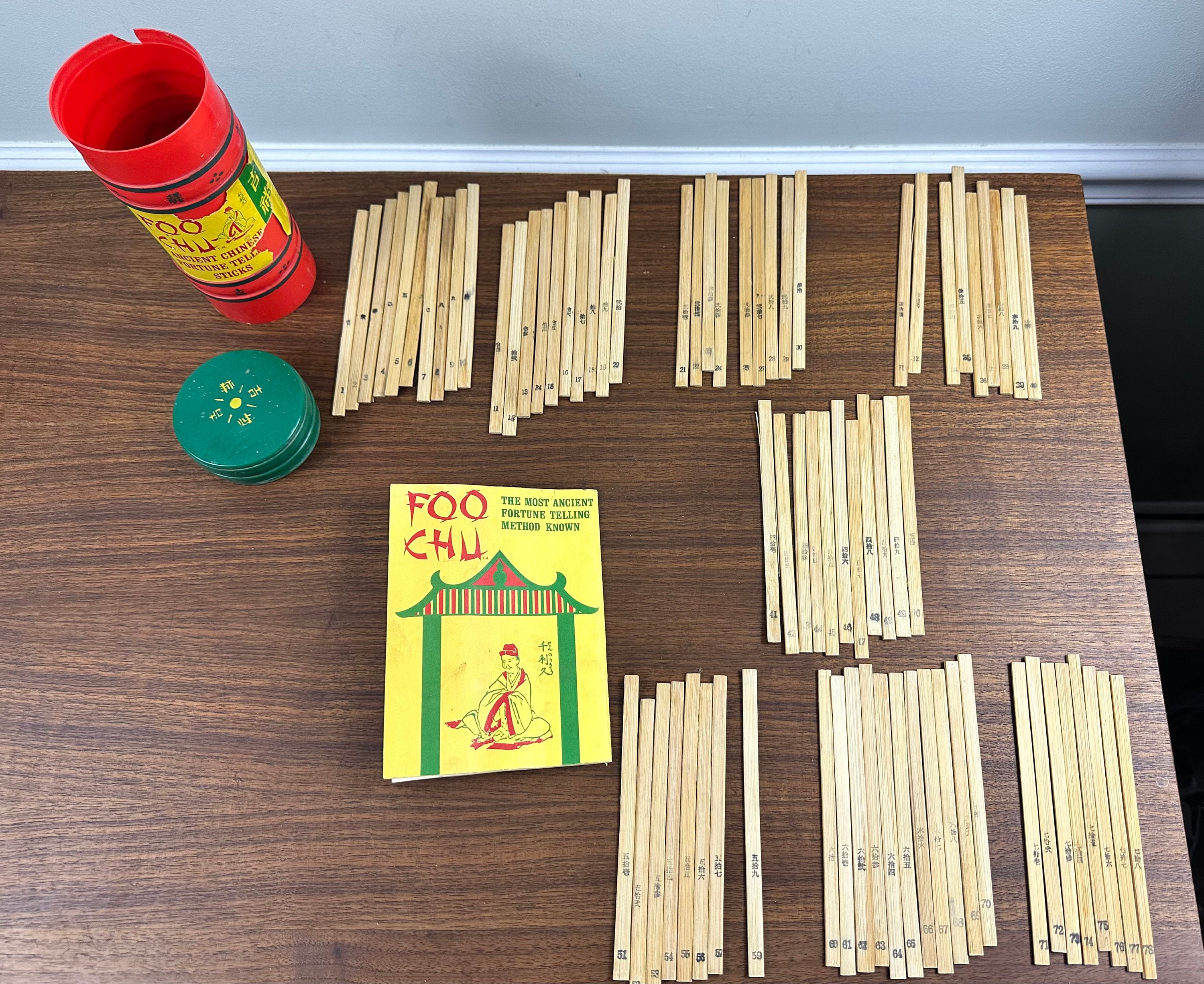 Vintage 1965 Foo-chu Fortune Telling Sticks Game by Lakeside With ...