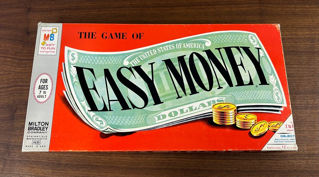 Vintage 1950s Easy Money Board Game by Milton Bradley - Complete ...
