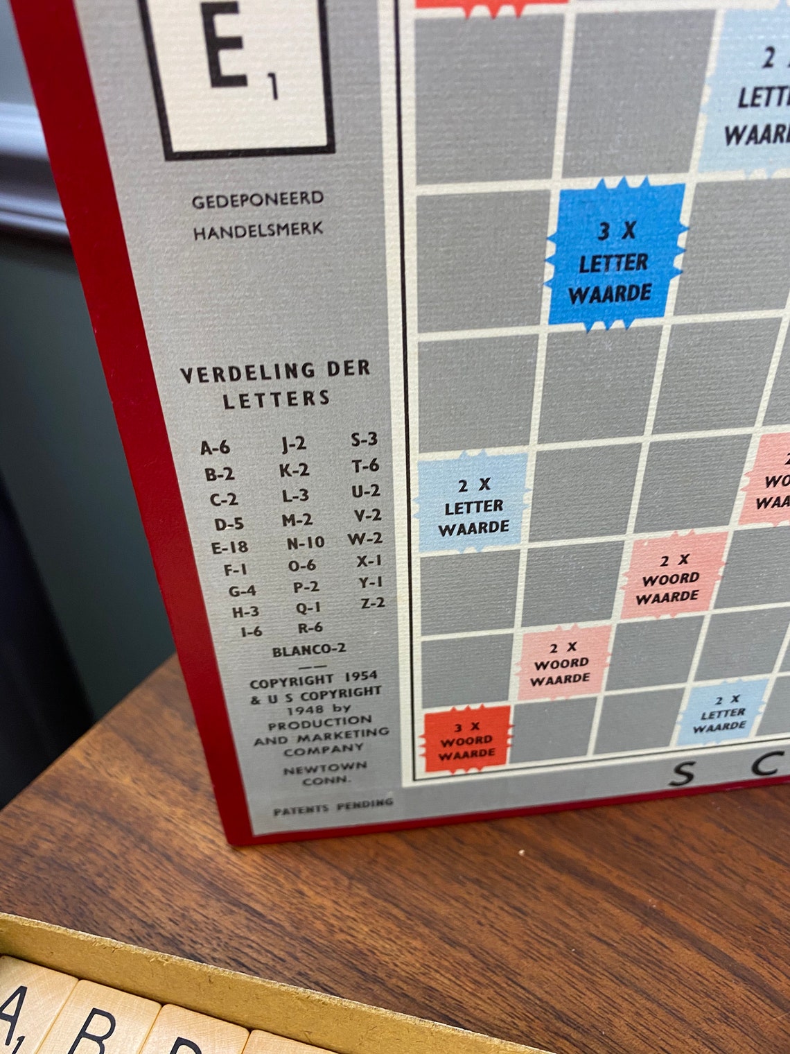 Vintage 1955 Dutch Edition of the Word Game Scrabble - Etsy