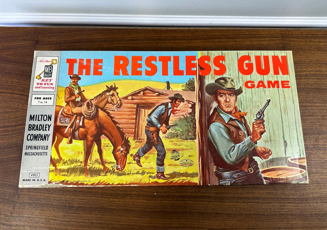 Vintage 1959 Restless Gun Board Game – Western Theme, Complete - Etsy