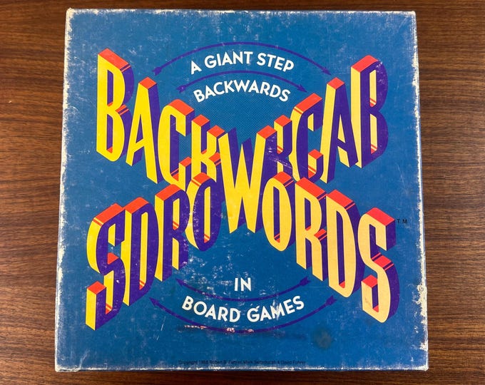 Vintage 1988 Backwards Board Game - Complete - Etsy