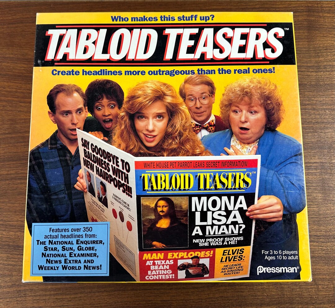 Vintage 1991 Tabloid Teaser by Pressman Games - Complete - Etsy