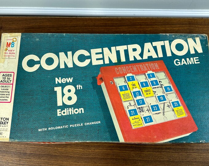 Vintage 1975 Concentration Board Game Complete 18th Edition Condition ...