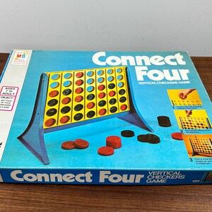 Vintage 1974 Connect Four Vertical Checkers Game - Complete - Excellent ...