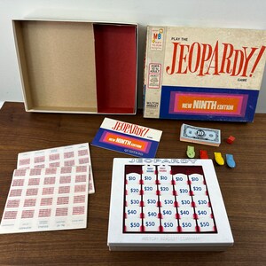 Vintage 1972 Jeopardy Board Game: Milton Bradley 9th Edition - Etsy