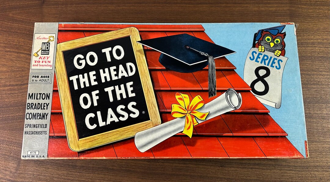 Vintage 1960 Go to the Head of the Class Trivia Board Game Series 8 ...