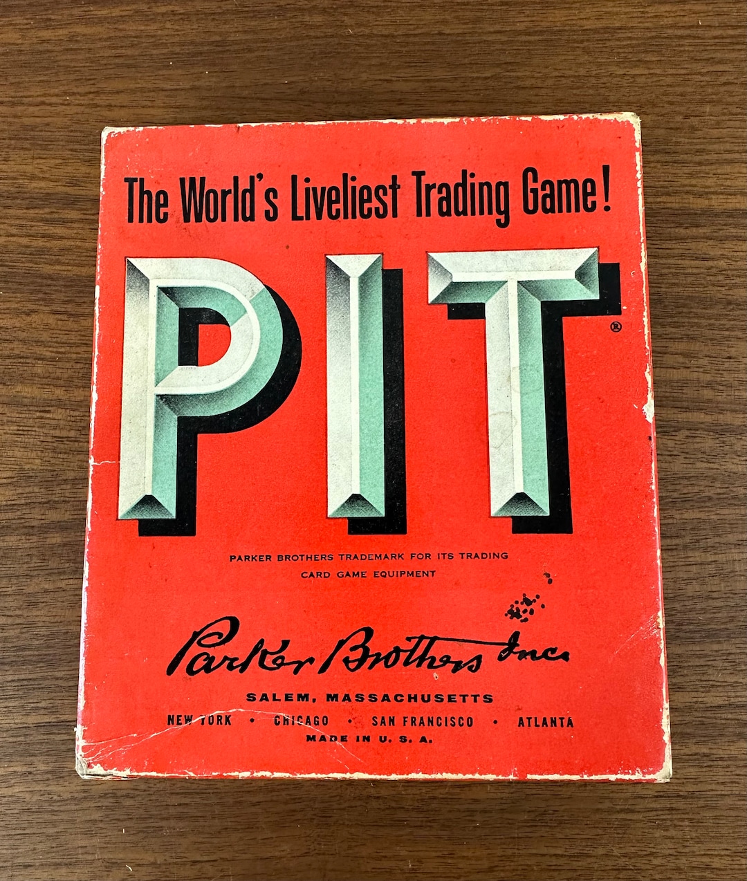 Vintage 1962 Parker Brothers PIT Game - Complete - Includes Original ...