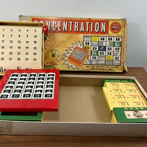 Vintage 1959 Concentration Board Game Complete 1st Edition With ...