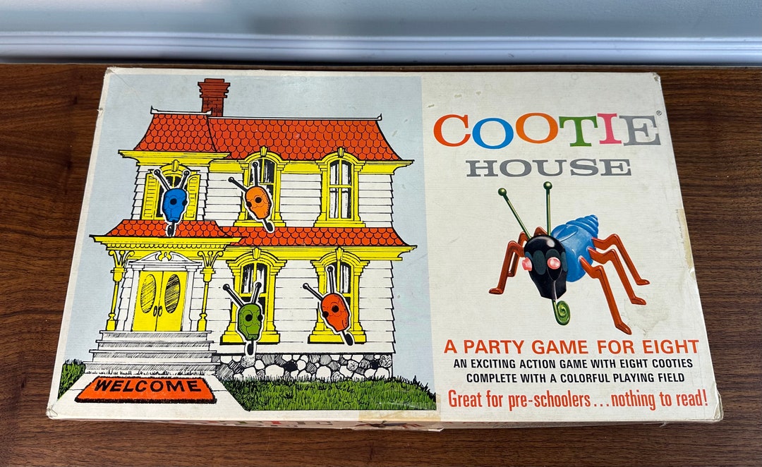 Vintage 1966 Cootie House Board Game - Complete With Vinyl Board - Etsy