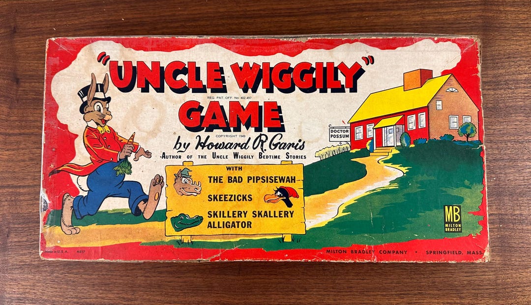 Vintage 1949 Uncle Wiggly Board Game by Parker Brothers - Complete With ...