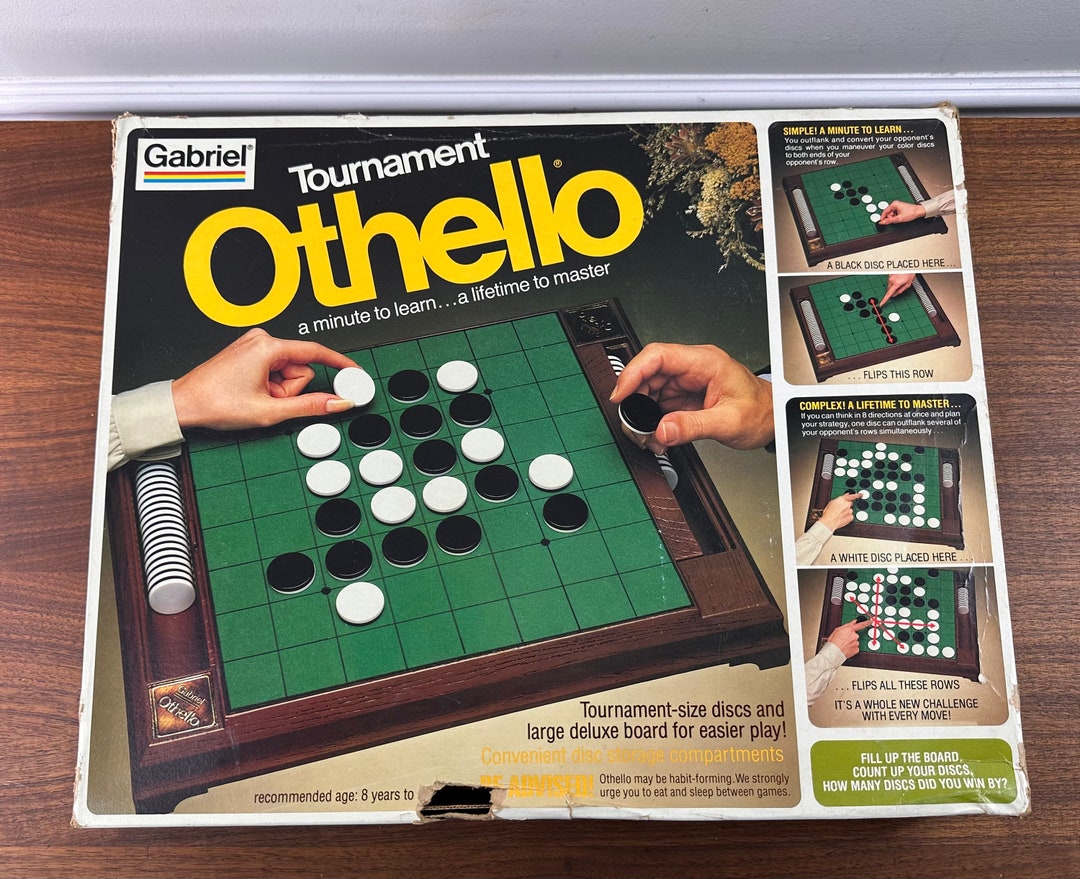 Vintage 1977 Large Deluxe Othello Board Game Complete With 64 Tournament Size Chips - Etsy