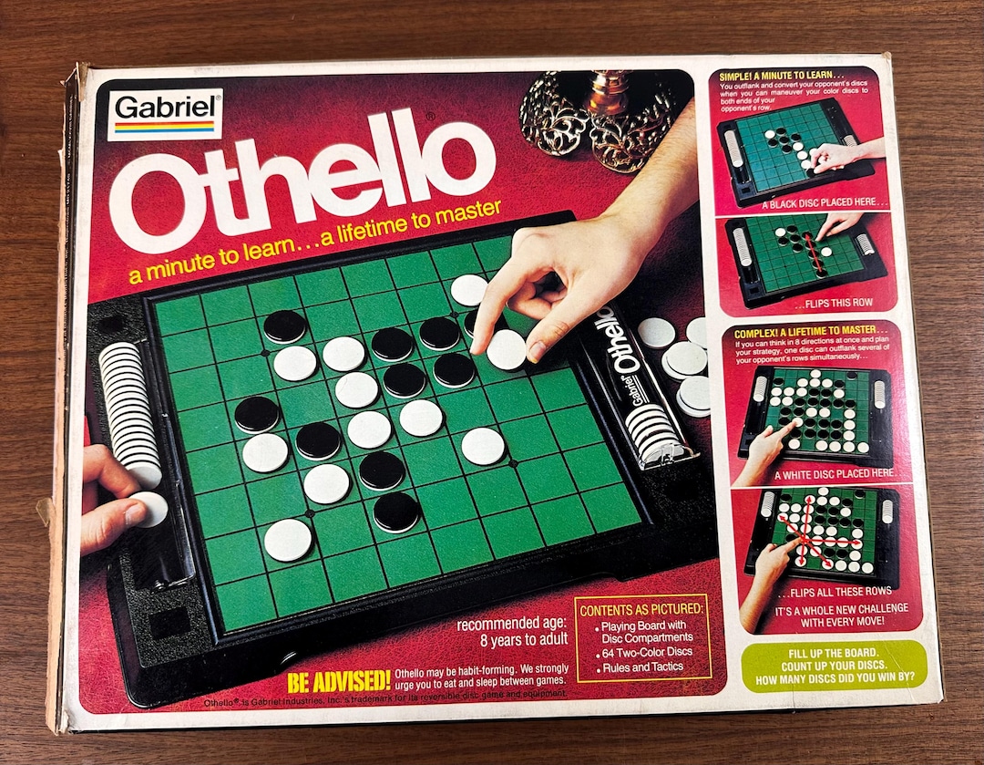Vintage 1977 Othello Board Game - Complete - Game Opened by Never ...
