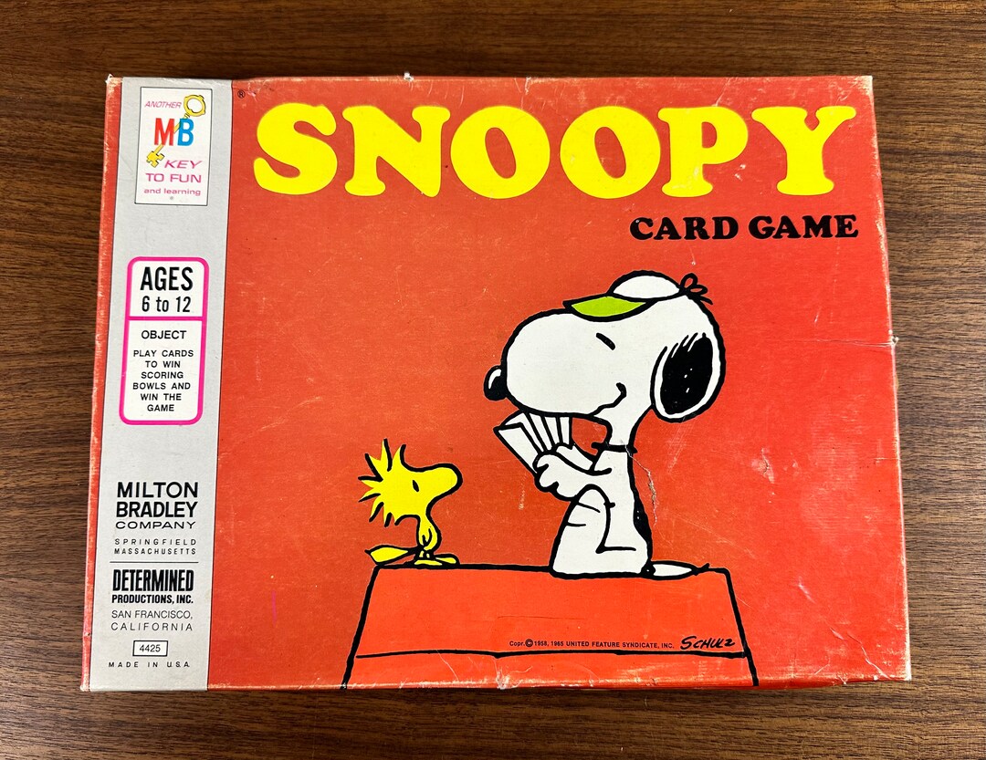 Vintage 1974 Snoopy Card Game Complete With Extra Dog Bowls scans of ...